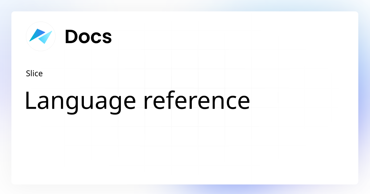 Language reference | IceRPC Docs Language reference | IceRPC Docs